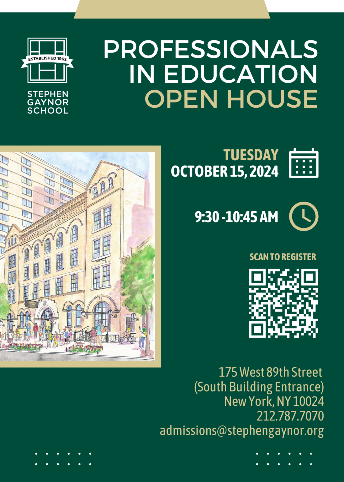 Professionals in Education Open House, October 15, 2024 - Stephen ...